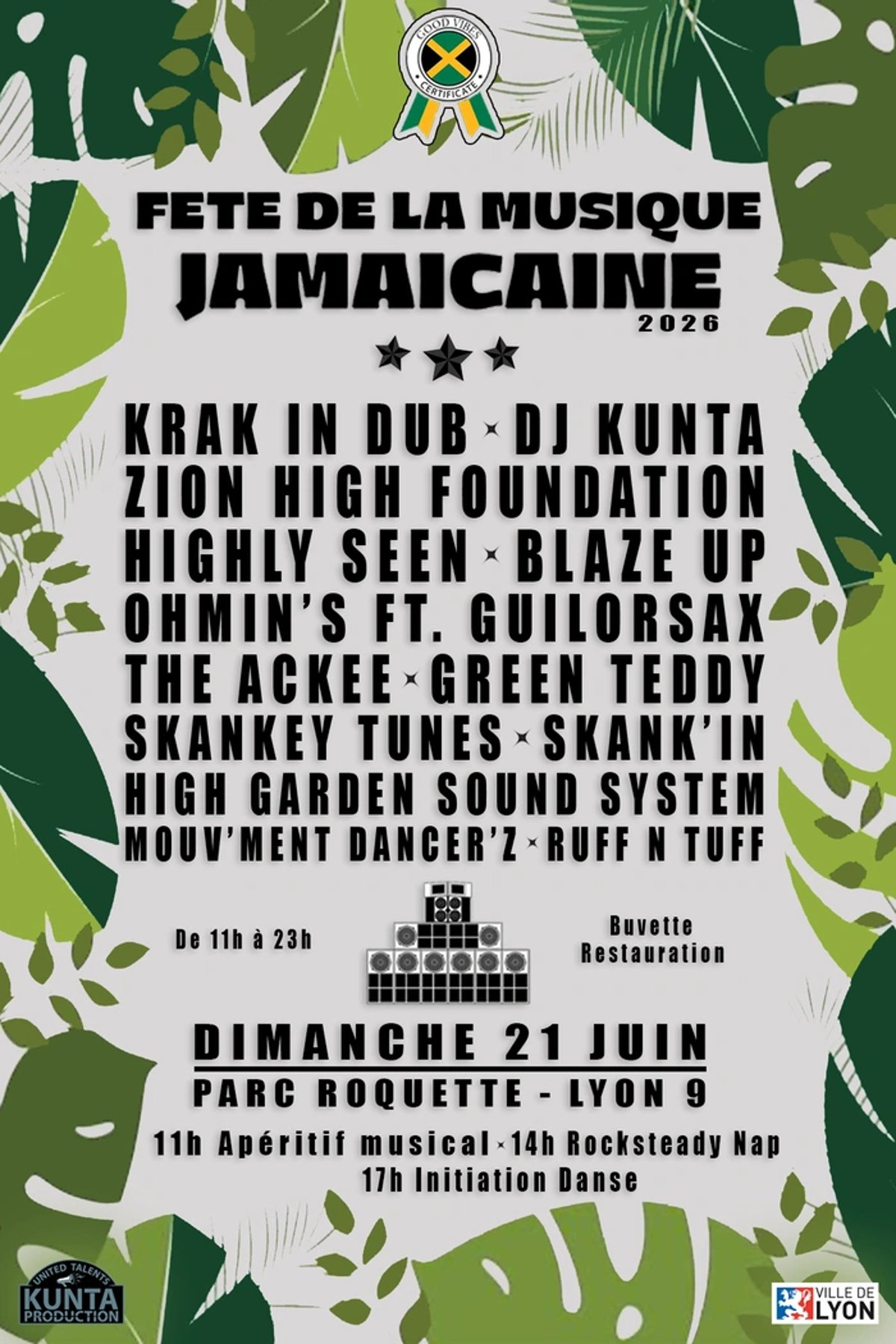 Concert Reggae Dub à Lyon — Fête de la Musique le 21 juin 2026